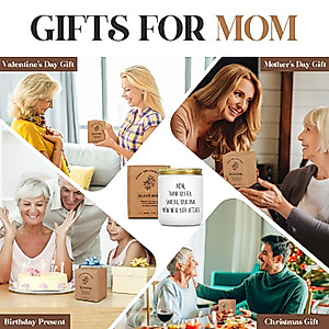 Funny Novelty Mother‘s Day Gift from Daughter Son Cool Gifts for Moms Birthday Lavender Scented Candle Unique Birthday Christmas Thanksgiving Gift for Mom Stepmother Adoptive Mother