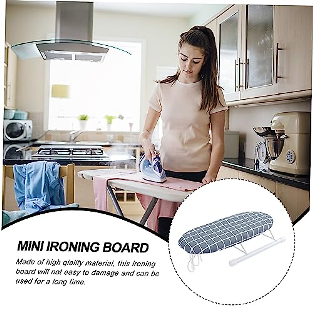 1pc Folding Ironing Board Ironing Protector Tabletop Ironing Board Iron Board Small Solid steam Iron Rest Ironing Pressing Board Travel Sleeve Ironing Rack Printing Fabric