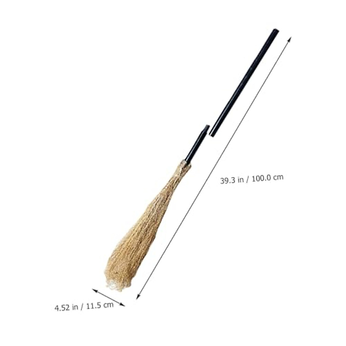 NOLITOY 2pcs Witch Broom Broomstick Witches Broom Halloween Props Halloween Broom Birthday Decoration for Girl Costumes for Halloween Fall Decor for Kitchen The Outfit Apparel Wooden Beige