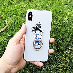 ZOSTLAND 2PCS Super Fighter Gohan Phone Ring,Universal 360°Adjustable Phone Case Finger Grip Stand Holder Desk Stent Mount Car Hook Compatible with iPhone 13 12 11 MAX X Plus iPad (2pcs Monkey)