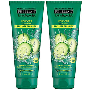 Feeling Beautiful Freeman Cucumber Peel-Off Gel Mask,6 Fl Oz (Pack of 2)