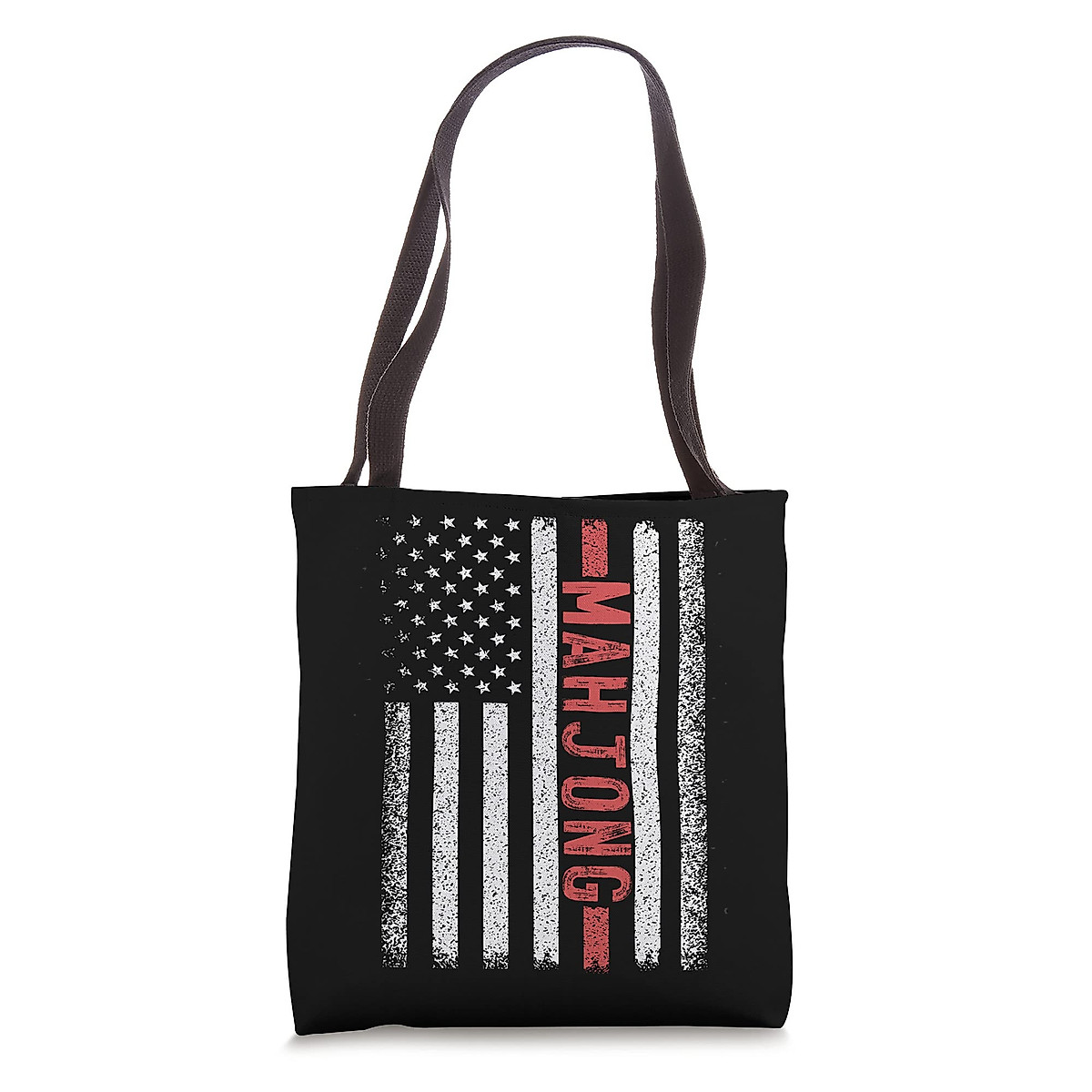 Mahjong American Flag 4th of July Board Game Player Tote Bag