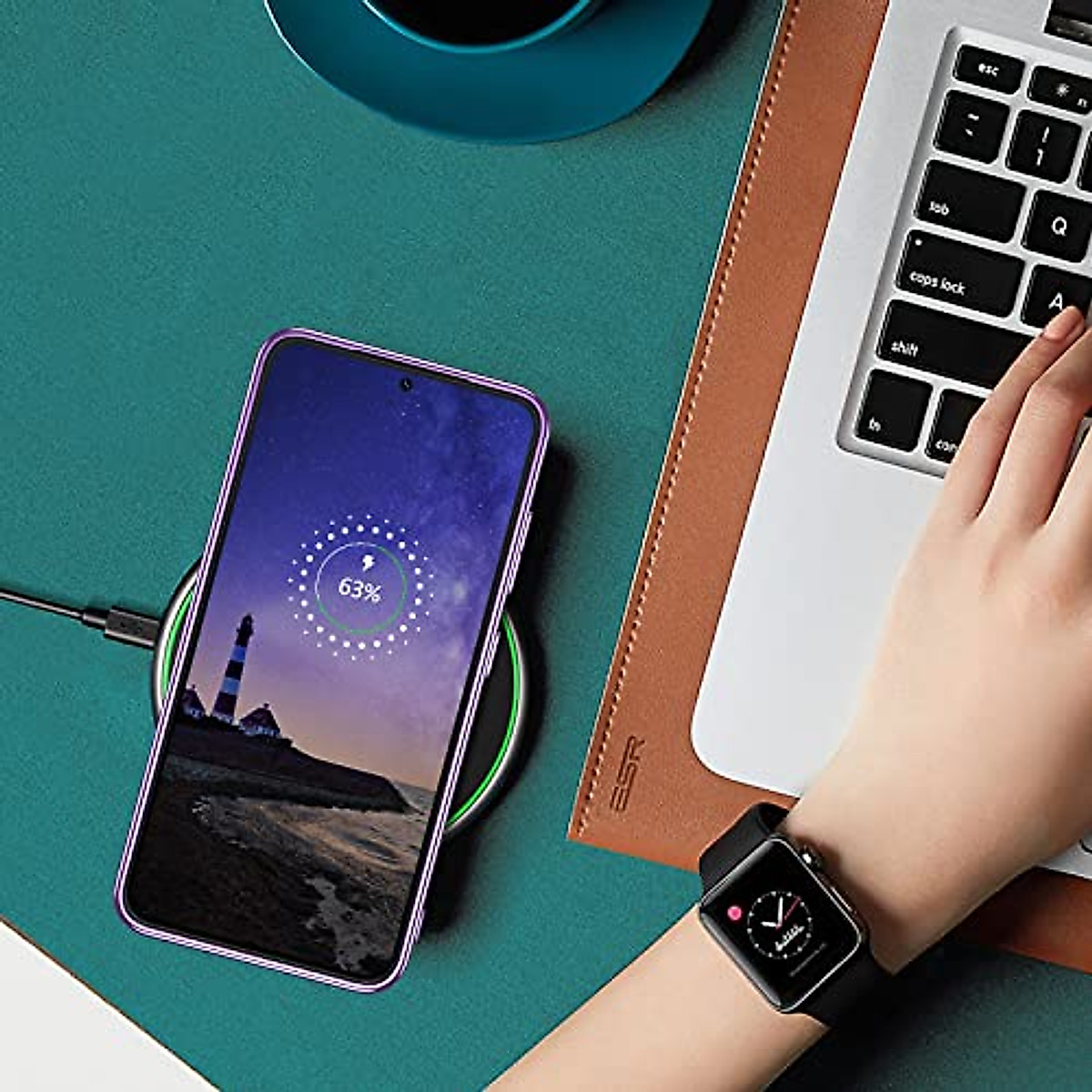 GUAGUA Compatible with Samsung Galaxy S23 Case 6.1 Inch Glow in The Dark Noctilucent Luminous Space Nebula Slim Fit Cover Shockproof Protective Anti Scratch Case for Samsung S23 5G, Blue Nebula