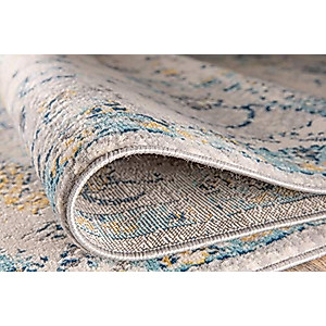 Rugshop Bohemian Distressed Design Area Rug 3'3" x 5' Blue