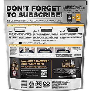 ARM & HAMMER HardBall Lightweight Easy No-Mess Scooping Garden Bloom Scent Platinum Multi-Cat Clumping Litter, 8.5LB Bag