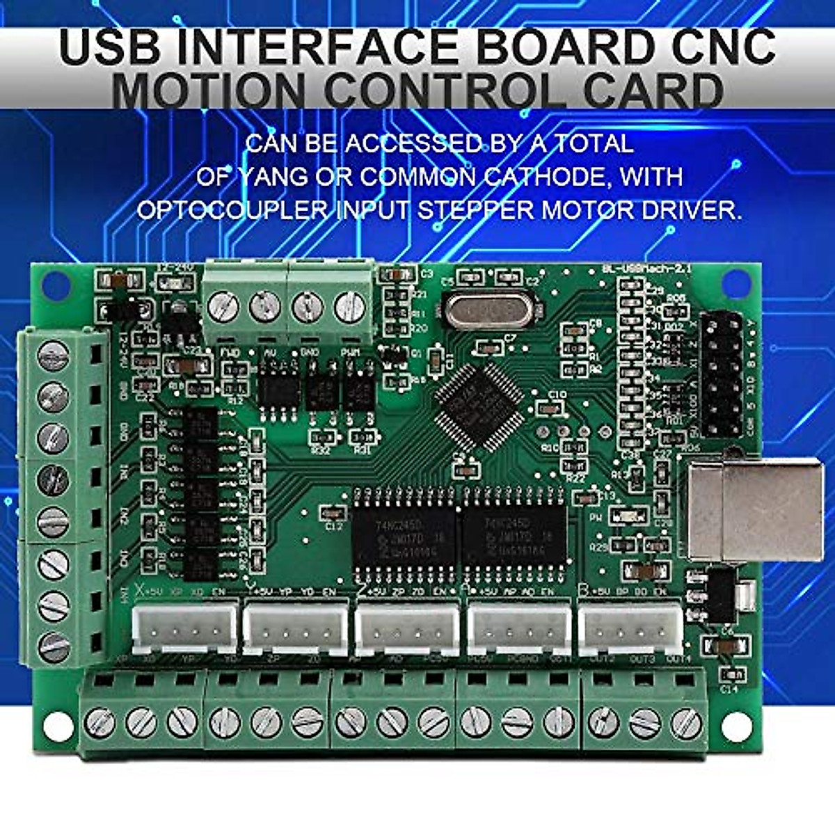 MACH3 USB Interface CNC Motion Control Card Board Controller with Strong Anti-Interference Ability