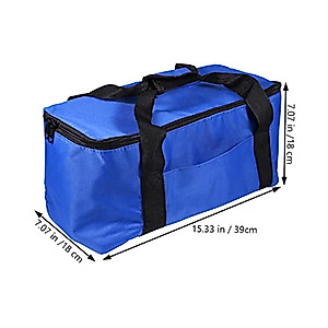 CANIGHT Insulated Bag Food Coffee Container Foldable Picnic Basket Foldable Basket Insulation Thermal Bag Lunch Insulated Basket Insulated Shopping Bags Pizza Bag Cake Containers Blue