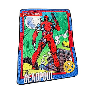 Marvel Deadpool Fleece Throw Blanket| Measures 60 x 45 Inches