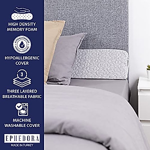 EPHEDORA Triangle Bed Wedge Pillow for Headboard Gap (0-8") - Fills The Gap Between Mattress and Headboard - Bed Gap Filler Twin Size