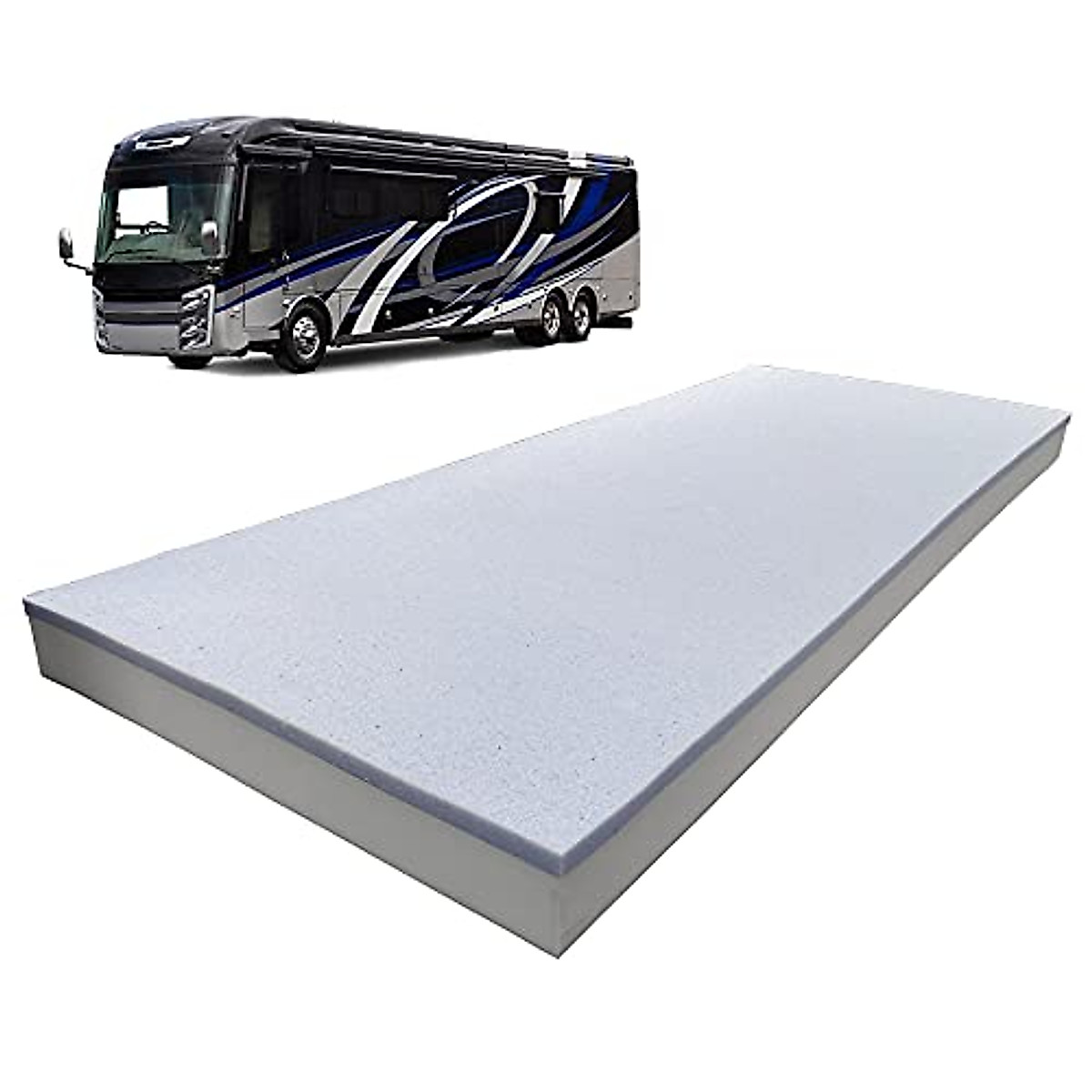 Foamma 4" x 36" x 72" Gel Memory Foam RV Bunk Mattress Replacement, Medium Firm, Pressure Relieving, Cooling Premium Comfort, USA Made, No Cover