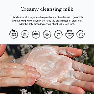 evanhealy Blue Lavender Cleansing Milk | Soothe & Calm Reactive Skin | Moisturizing Gentle Deep Clean For Sensitive Skin