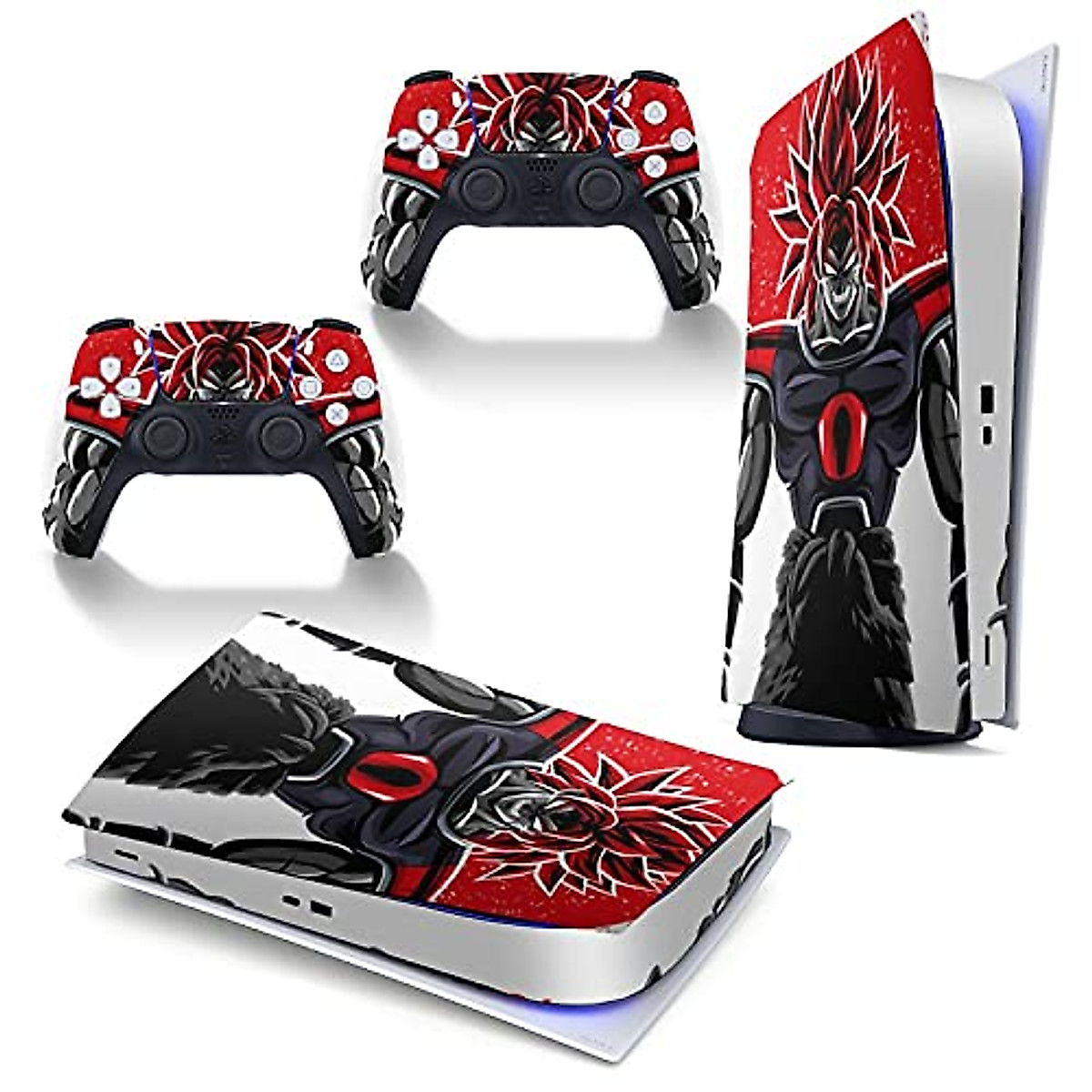 PlayStation 5 Digital edition version sticker protective cover, Legendary Rising Sun ps5 controller protective shell (compatible with ps5 Digital edition)