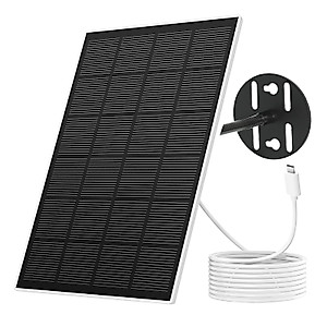 NETVUE Solar Panel for Bird Feeder Camera only, Type-C Charger, IP65 Waterproof for Outdoors, Continuously Power Supply, 360° Swivel Bracket