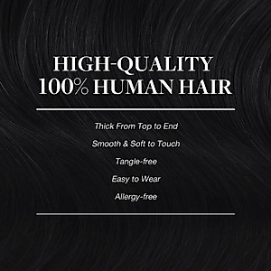 GOO GOO Hair Extensions Real Human Hair New Dark Brown 7pcs 115g 20 Inch Hair Extensions Real Hair Extensions Clip in Human Hair Straight Thick Hair Extensions for women