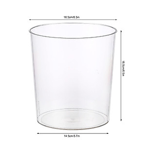 HarmonyBliss Transparent Clear Plastic Garbage Bin Large Capacity Wastebasket for Bathroom Kitchen Bedroom Office (29x20cm/11.4x7.9in), HarmonyBlissuaesf5981g-11