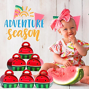 36 Pieces Watermelon Candy Treat Box Fruit Party Favors Goodie Boxes 3D Large Watermelon Gift Boxes Watermelon Party Decorations Supplies for Summer Themed Birthday Baby Shower Wedding Pool Party