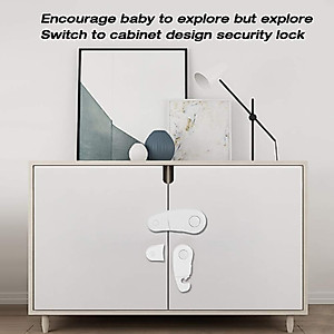 Baby Safety Magnetic Cabinet Lock Set,Child Safety Locks For Cabinets, Doors, Drawers,Cabinet Locks For Babies 6 Childproof Safety Locks, For 2 Keys No Drilling & Screws