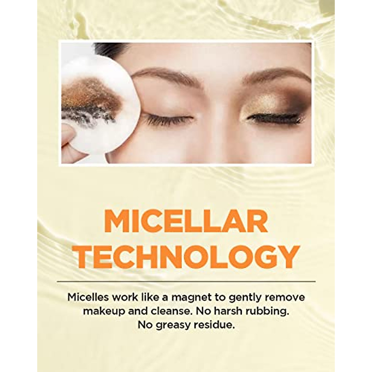 UGARDEN Power Vitamin C Micellar Cleansing Water, pH5.5 Rinse-Free Perfect Facial Makeup Remover, Hydrates & Brighten Skin, Dermatology Tested for Sensitive Skin, 16.9 fl.oz.