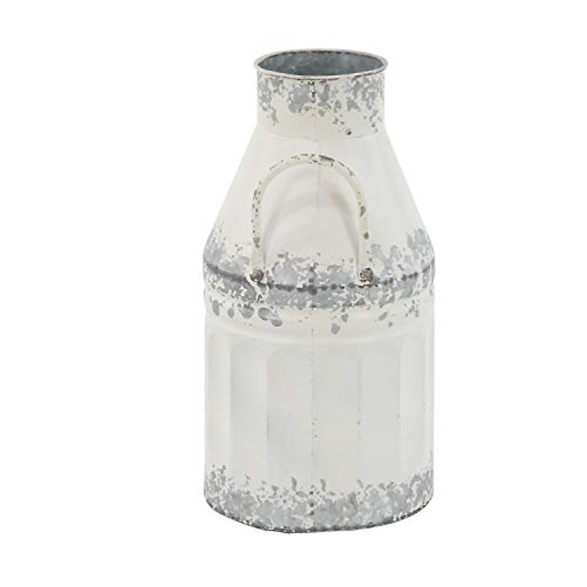 Deco 79 Metal Decorative Jars, Set of 2 11"W, 20"H, White