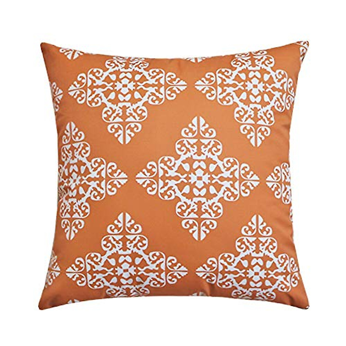 Andreannie Pack of 4 Outdoor Waterproof Decorative Throw Pillow Cover Cushion Case for Garden Patio Tent Park Farmhouse Polyester Both Sides Printing Square 18 x 18 inches? (Set of 4 Orange)¡­
