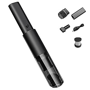 Wireless Handheld Vacuum Cleaner, 6000Pa High Suction Power, Portable Home and Car Accessories, Cordless Handheld Vac Cleaning Device, Ultra-Lightweight 0.8 lbs, Two Filters and Storage Bag, Black