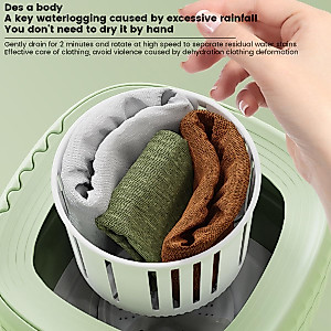 Mini Washing Machine Portable 6L, 12V 60W Folding Laundry Machine- 3 Adjustable Timing Modes, Durable Electric Washing Machine for Underwear Socks Toy Baby Clothes, for Dorm Camping RV Travel Laundry