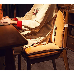 Tingting's Dream One-Piece Office Seat Cushion Cute Chair Pads and Cushions Sedentary Chair Cushions for Butt and Back Thickened Buttocks Cushion (Happy, 80×40CM/31.5"×15.7")