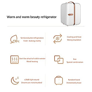 Skincare Fridge Mini Fridge for Skin Care Makeup Cosmetic Bedroom Can Portable Small Refrigerator with Cool Heat Function Charger for Desktop And Travel,White