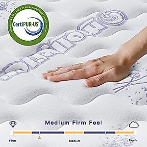 Vesgantti Tight Top Series - 10 Inch Innerspring Hybrid Full Mattress/Bed in a Box, Medium Firm Plush Feel - Multi-Layer Memory Foam and Pocket Spring - CertiPUR-US Certified