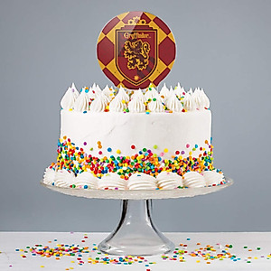 Acrylic Harry Potter Gryffindor Plaid Sigil Cake Topper Party Decoration for Wedding Anniversary Birthday Graduation