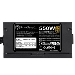 SilverStone Technology 550 Watt Semi-Modular 80 Plus Gold Computer Power Supply PSU, SST-ET550-HG