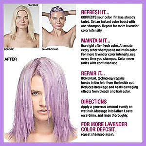 Lavender Hair Color Depositing Shampoo Semi Permanent Hair Color with BondHeal Bond Rebuilder - Light Purple Hair Dye