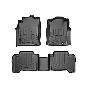 WeatherTech Custom Fit FloorLiners for Toyota Tacoma - 1st & 2nd Row (446551-440213), Black