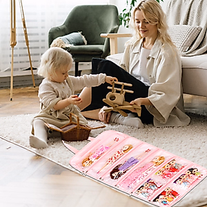 Toy Dolls Storage Bag Tote Carrying Case Compatible with LOL Surprise Toys Dolls Omg, Hanging Organizer Storage Bag with 8 Clear Window Pockets, Bag Only (04-Cat Purple)