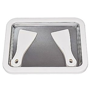 Instant Ice Cream Maker, Rolled Ice Cream Machine, Flat Tray Ice Cream Maker Ice Cream Maker Pan and Scraper, Manual Small Portable Ice Cream Roller Pan to Make Frozen Yogurt, Ice Cream and Fruit