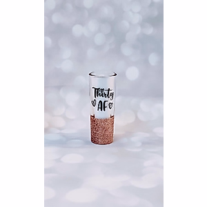 Dirty Thirty,Glitter Birthday Wine Glass, Glitter Shot Glass (Shot)