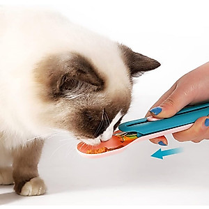 Cat Strip Squeeze Spoon, Wet Food Spoon Feeding Pet Food Spoon Cat Snack Spoon for Lickable Wet Cat Treats Pet Liquid Snack Feeding, Feeding and Watering Supplies, Cat Feeding and Watering Supplies