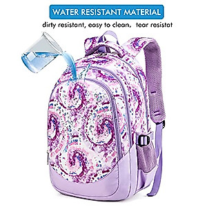 Gatycallaty Kids Backpack for School Boys Girls Kindergarten Elementary Toddler Book Bag Schoolbag (purple)