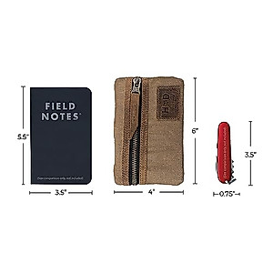 Hide & Drink, Multi-Tool Pocket Pouch, Compact Multipurpose EDC Zippered Bag, Mini Camping Tool Case, Waxed Canvas, Knife Holster, Handmade Slim Organizer (Fatigue)