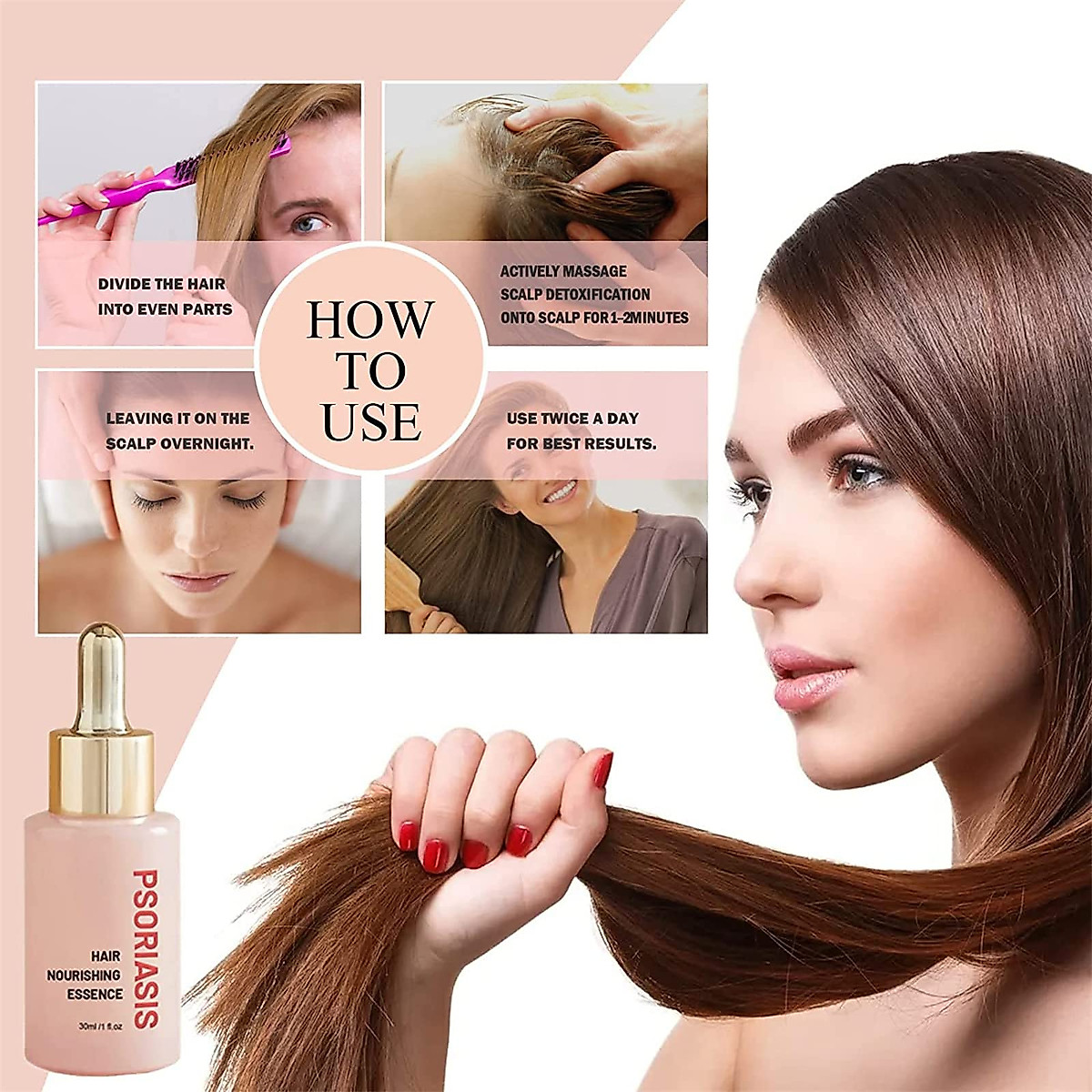 CPO Fᴏlliᴄle Nᴏᴜrishing Hairgrᴏᴡth Serᴜm, Hair Revival Serum,Hair Loss & Hair Thinning Serum for Hair Loss and Dry Damaged,Hair Regrowth Essence for Women Men-30ml (2PCS)