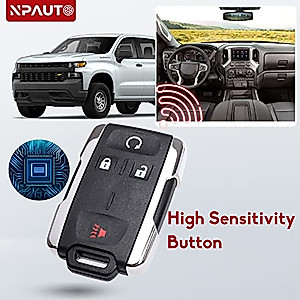 NPAUTO Key Fob Replacement for Chevy Silverado GMC Sierra 1500 2500 HD 3500 HD 2014 2015 2016 2017 2018 2019 2020 Chevy Colorado GMC Canyon 2015-2021 Keyless Entry Remote Control Start Key Fobs