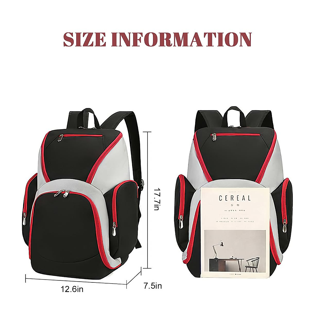 COTVERSE Basketball Bag for Boys, Custom Basketball Backpack Soccer Bag for School Boys, Personalized Name Number Bags