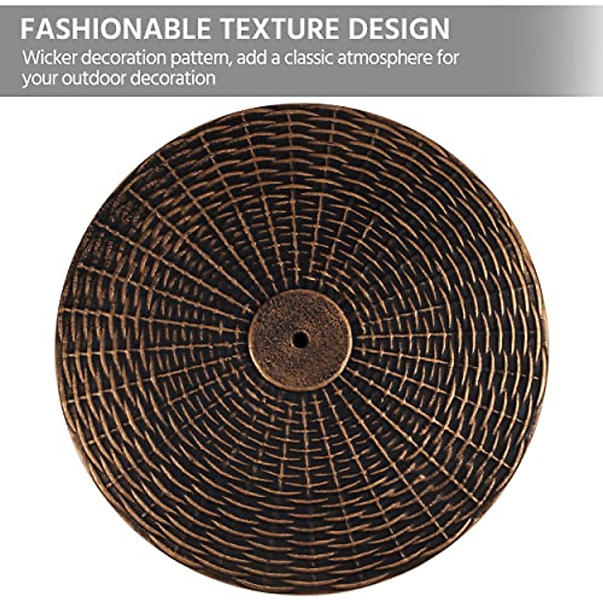 Yaheetech 22 lbs Heavy Duty Outdoor Umbrella Base 18" Round Patio All-Weather Umbrella Stand Market Umbrella Base for Garden & Lawn, Bronze