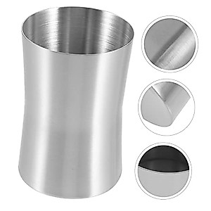 ABOOFAN Stainless Steel Bathroom Mug Modern Design Multi Functional Travel Tumbler for Rinsing Creative Waist Design for Couples and Daily Use and Stylish Bathroom