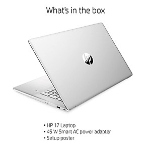 HP 2022 17.3" Full HD IPS Premium Laptop | 11th Generation Intel Core i7-1165G7 | Intel UHD Graphics | 8GB DDR4 | 512GBSSD | Windows 10 Home | Silver |