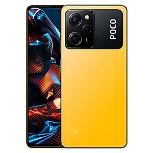 Xiaomi Poco X5 PRO 5G + 4G Volte Global Unlocked 128GB + 6GB GSM 6.67" 108 mp Triple Camera (ONLY Tmobile Mint Tello USA Market) + (Car Fast Car 51W Charger Bundle) (Yellow)
