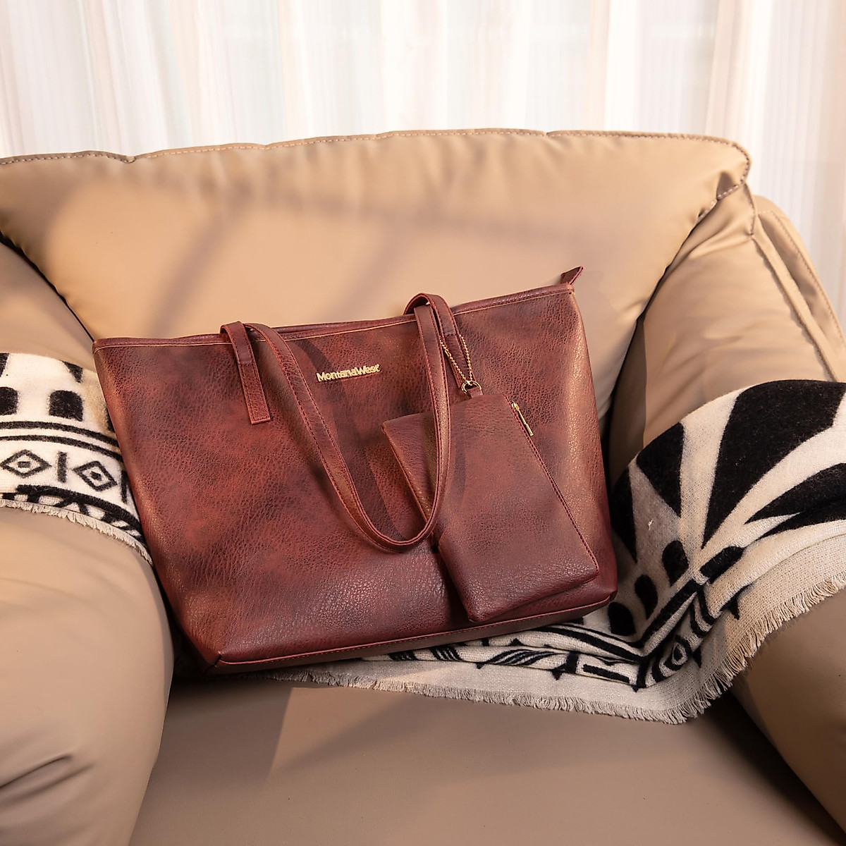 Montana West Tote Bags Large Leather Purses and Handbags for Women Top Handle Shoulder Satchel Hobo Bags MWC-028BDY