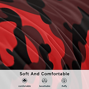 Body Pillow Case Cover, Red Camouflage Body Pillow, Soft Breathable Body Pillows for Adults Kids, 20x54 Inch Long Pillow Case for Sleeping, Side Sleeper, Bed