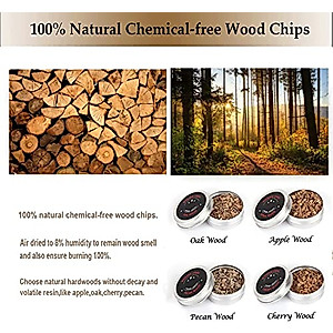 Cocktail Smoker, Seqissur Old Fashioned Smoker Kit with 4 Flavors Wood Chips for Whiskey/Drink/Bourbon, Gift for Men/Whiskey Lover