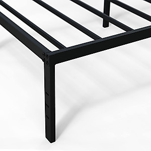 DiaOutro 18 Inch Twin Bed Frame Heavy Duty No Box Spring Needed Metal Platform with Non Slip Mattress Gaskets